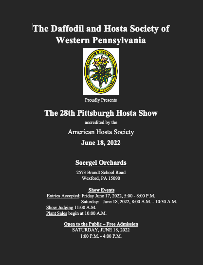 DHSWP Hosta Show – Daffodil and Hosta Society of Western Pennylvania